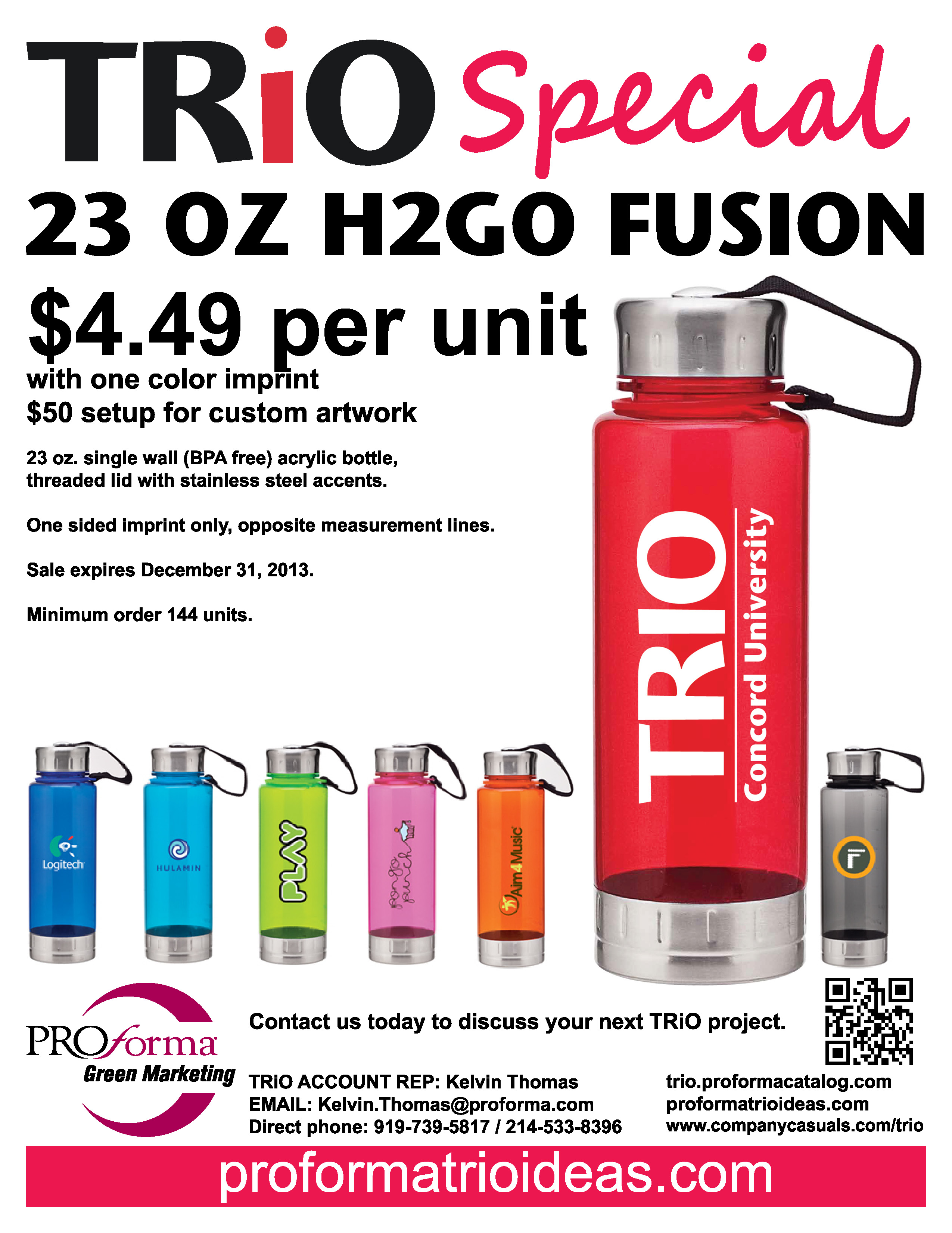 23 oz H2GO Fusion | Proforma TRIO Ideas