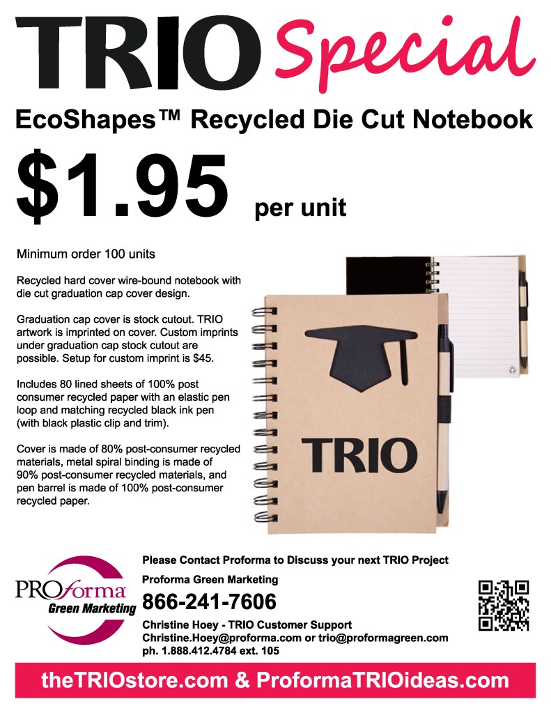 TRIO Recycled Die Cut Notebook | Proforma TRIO Ideas