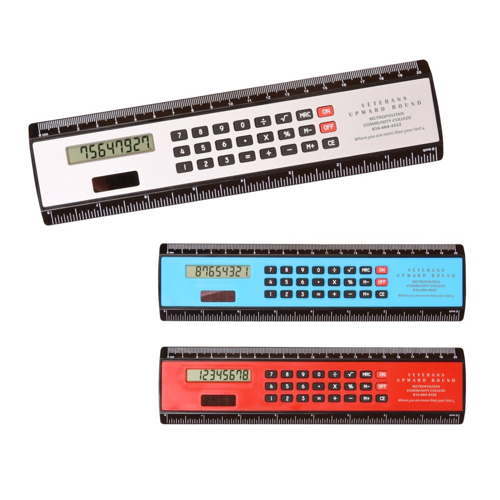 8″ Black Edge Ruler/Calculator | Proforma TRIO Ideas