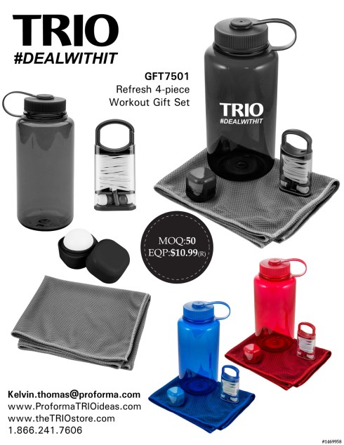 Refresh 4-piece Workout Gift Set | Proforma TRIO Ideas